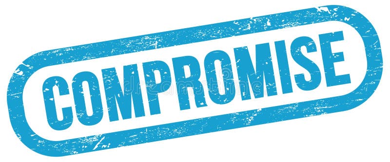 COMPROMISE, Text Written on Blue Stamp Sign Stock Illustration ...