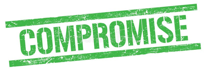 COMPROMISE Text on Green Grungy Rectangle Stamp Stock Illustration ...