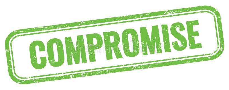 COMPROMISE Text on Green Grungy Vintage Stamp Stock Illustration ...