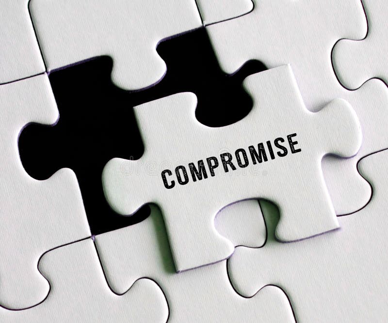 Compromise Text on Puzzle Background Stock Image - Image of symbol ...