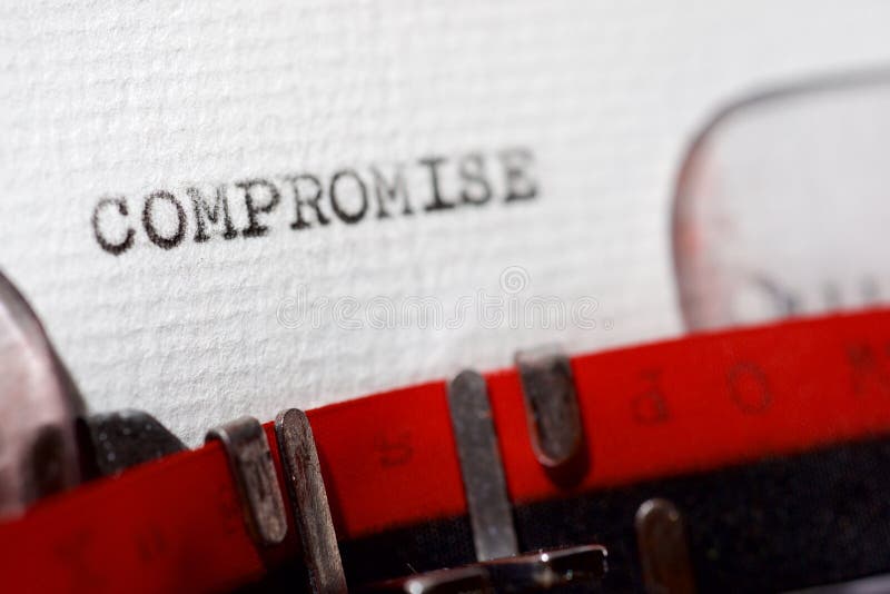 Compromise title view stock photo. Image of message - 267284260