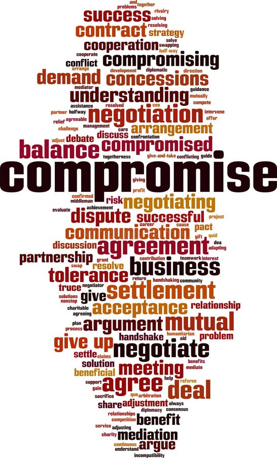 Compromise word cloud stock vector. Illustration of conflict - 269914467