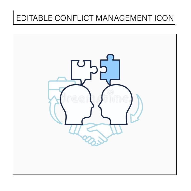 Compromising line icon stock vector. Illustration of corporate - 215167347