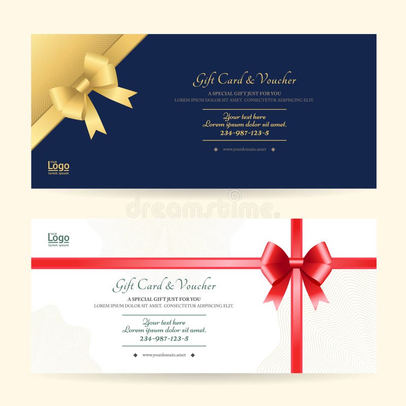 Comprovante De Presente Ou Molde Elegante Do Vale-oferta Ilustração do ...