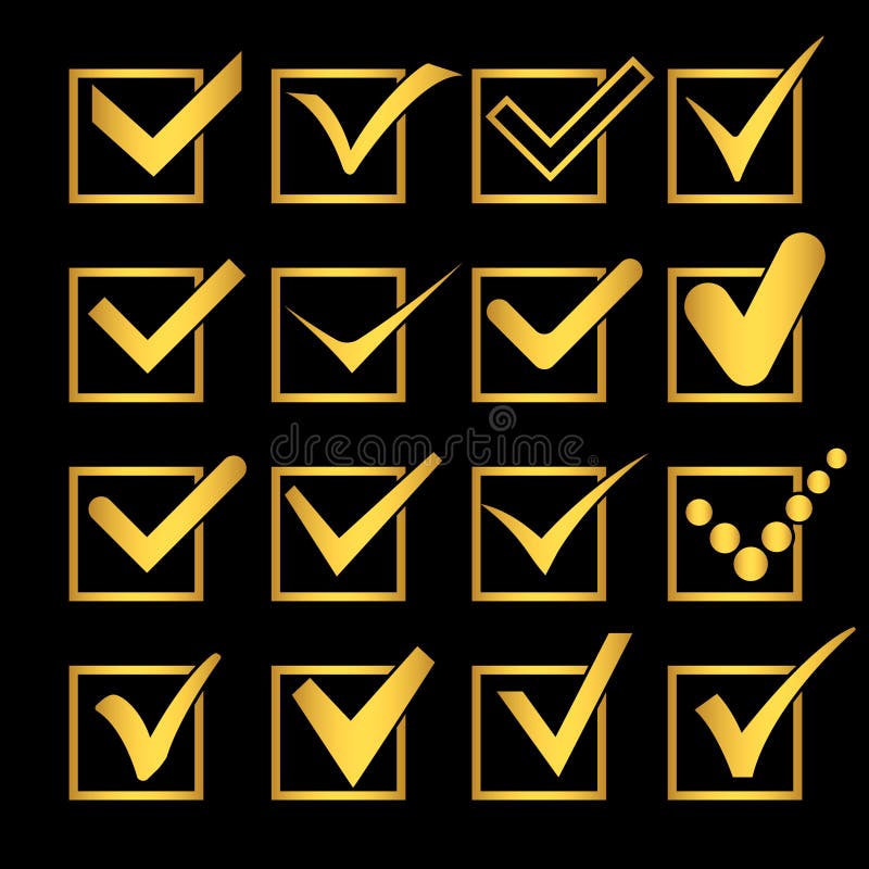 Compruebe Correcto, Confirme El Ejemplo Del Símbolo De La Marca Vector ...