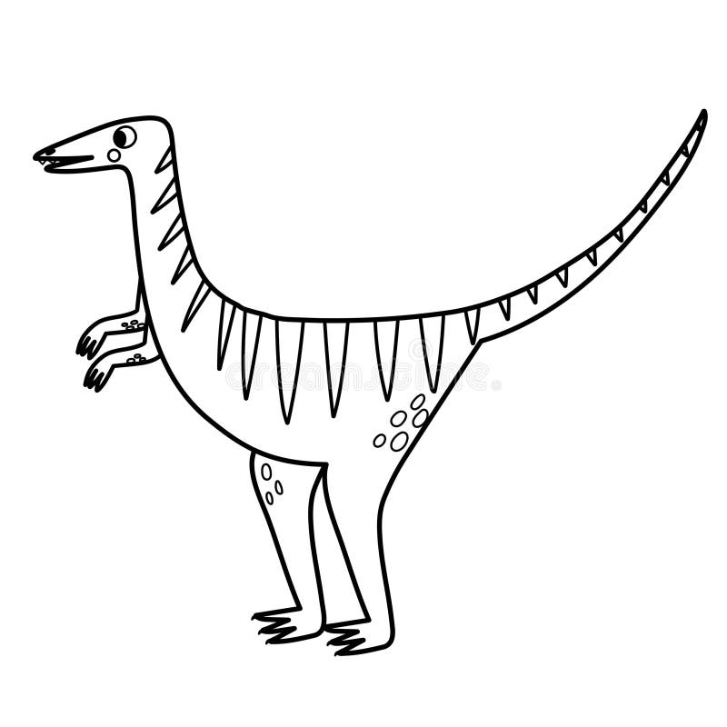 Compsognathus Coloring Page Coloring Pages