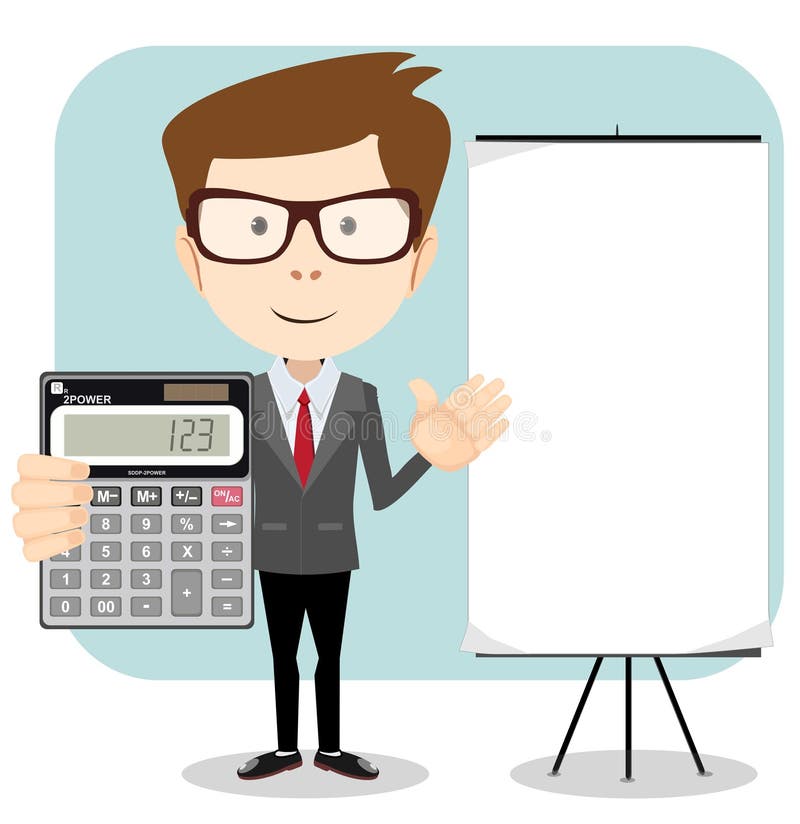 Comptable Avec Une Calculatrice, Illustration De Vecteur Illustration ...