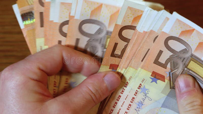 Compte De L'argent, Euro Billets De Banque Clips Vidéos - Vidéo du ...