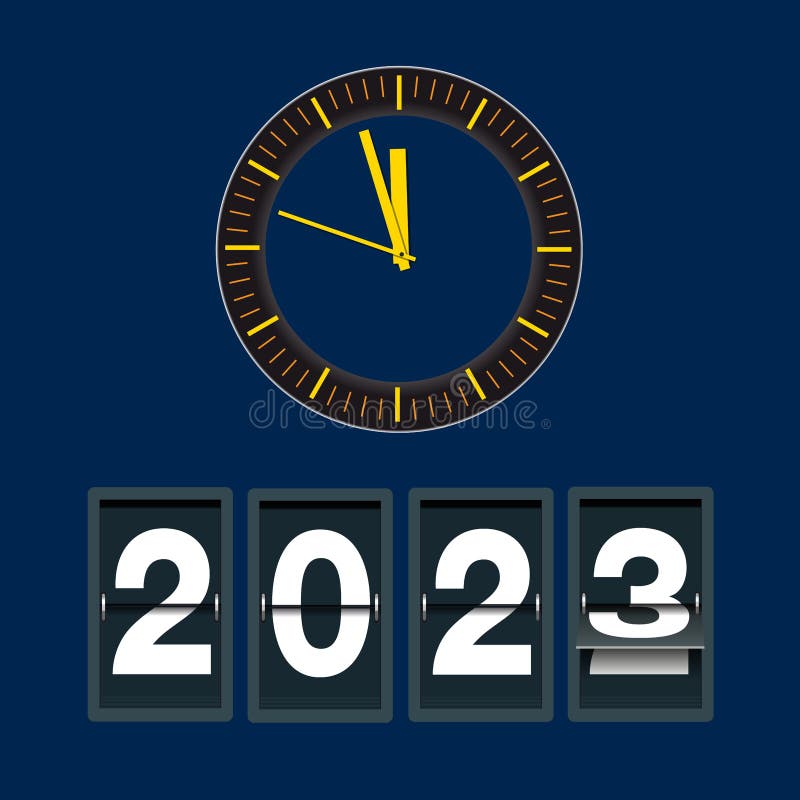 Greeting Card 2023 with a Countdown To the Passing of the New Year ...