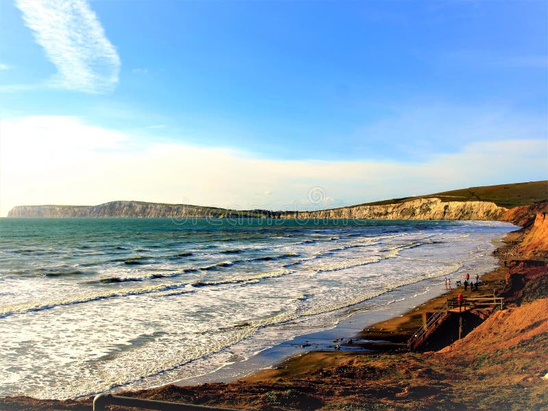 Compton Beach, Isle Of Wight Stock Photo - Image of ocean, isle: 151927842