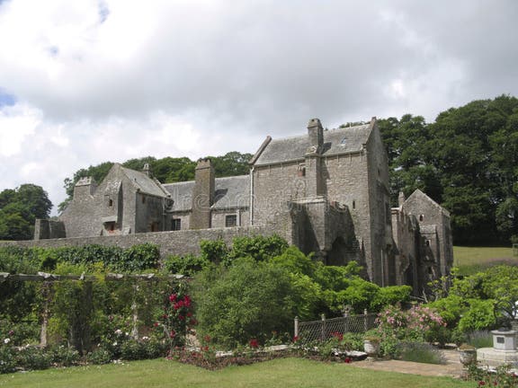 Compton Castle in Devon editorial stock photo. Image of stronghold ...