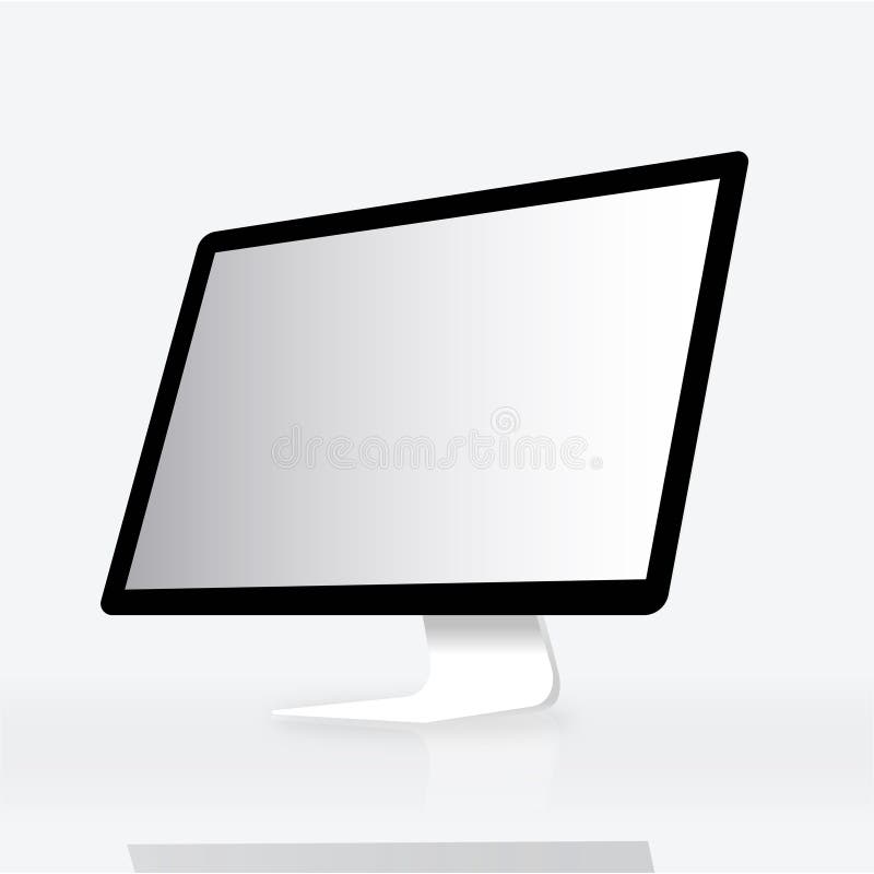 Compuer Screen Desktop PC Technology Icon Vector Concept Stock ...