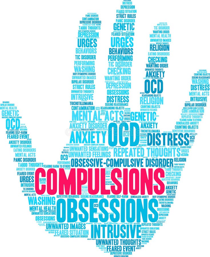 Compulsions Word Cloud stock vector. Illustration of counting - 158979421