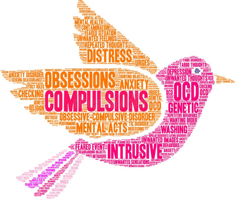 Compulsions Word Cloud stock vector. Illustration of counting - 158979421
