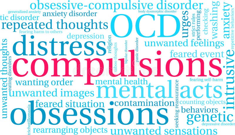 Compulsions Word Cloud stock vector. Illustration of generalized ...