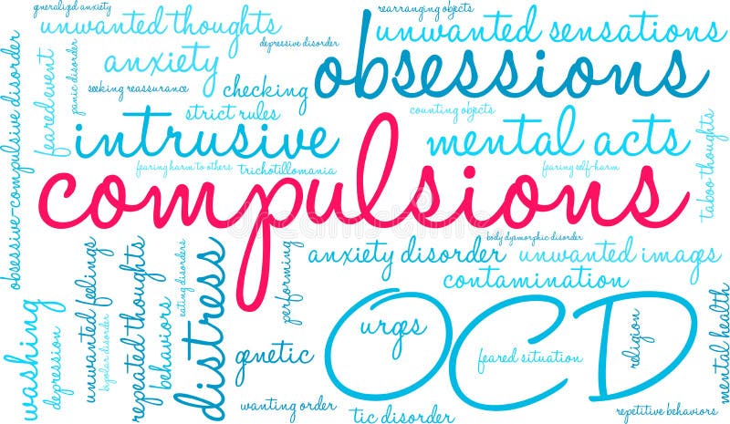 Compulsions Word Cloud stock vector. Illustration of generalized ...