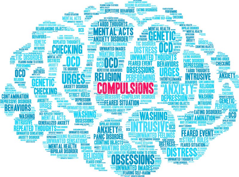 Compulsions Word Cloud stock vector. Illustration of generalized ...