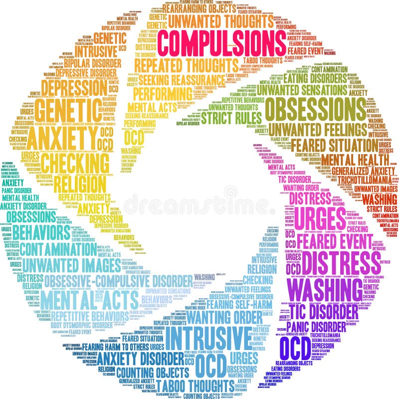 Compulsions Word Cloud stock vector. Illustration of generalized ...