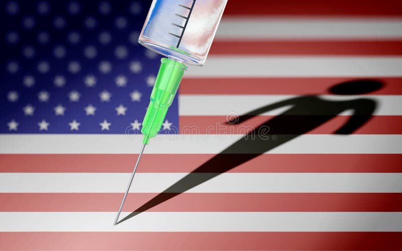 Compulsory Vaccination in the USA Stock Image - Image of control, flag ...