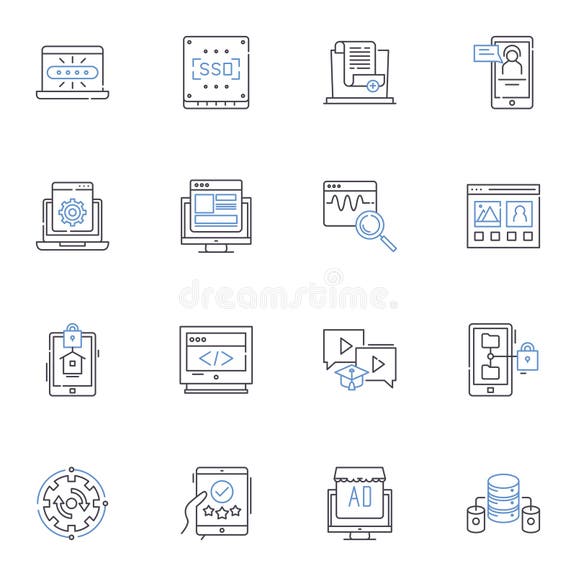 Computable Line Icons Collection. Innovation, Technology, Information, Computing, Software ...
