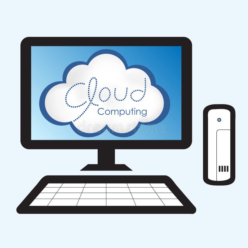 Computación En La Nube Ilustración del Vector - Ilustración: 18156392