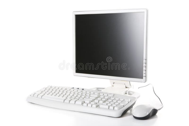 Computador branco foto de stock. Imagem de branco, tecnologia - 7293244