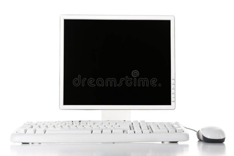Computador branco frontal imagem de stock. Imagem de fundo - 7293233