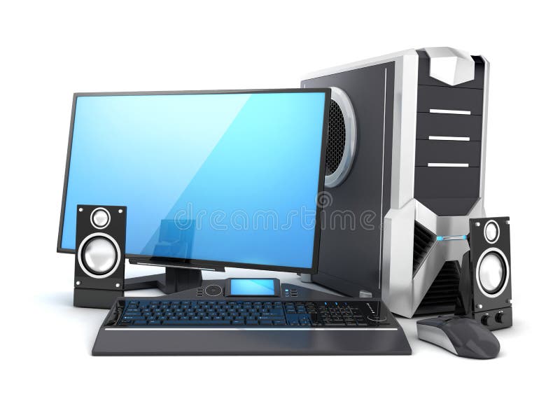 Computador moderno ilustração stock. Ilustração de poderoso - 25928980