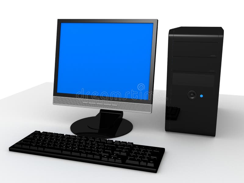 Computador pessoal ilustração stock. Ilustração de isolado - 5092459
