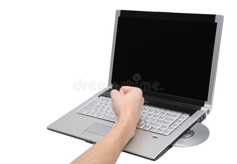 Computador Portátil Quebrado Imagem de Stock - Imagem de quebrado ...