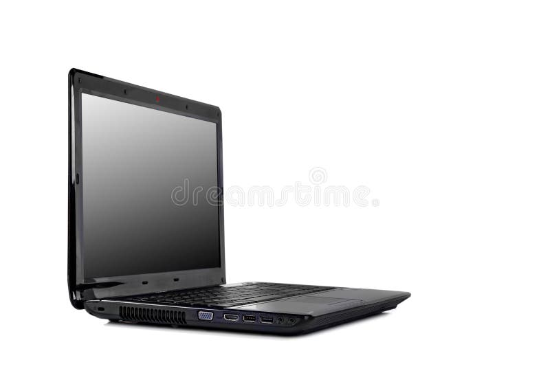 Computadora portátil negra imagen de archivo. Imagen de negro - 13940377