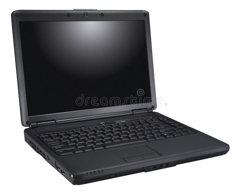 Computadora portátil negra imagen de archivo. Imagen de negro - 13940377