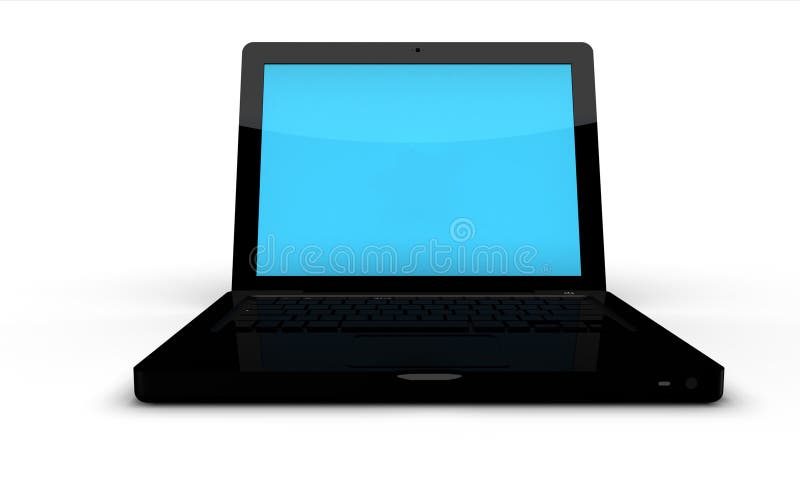 Computadora Portátil Negra Moderna Ilustración del Vector - Ilustración ...