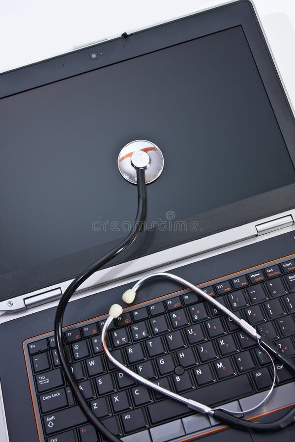 Computadora Portátil Quebrada Foto de archivo - Imagen de moderno ...