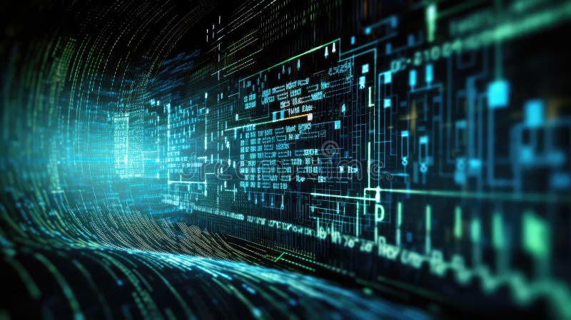 Computation Data Computer Screen Stock Illustration - Illustration of ...