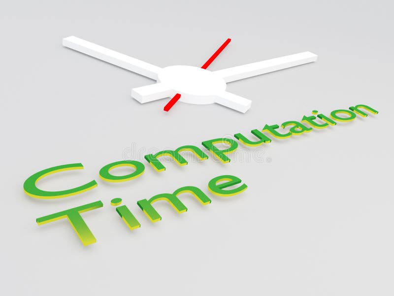 Computation Time concept stock illustration. Illustration of desktop ...