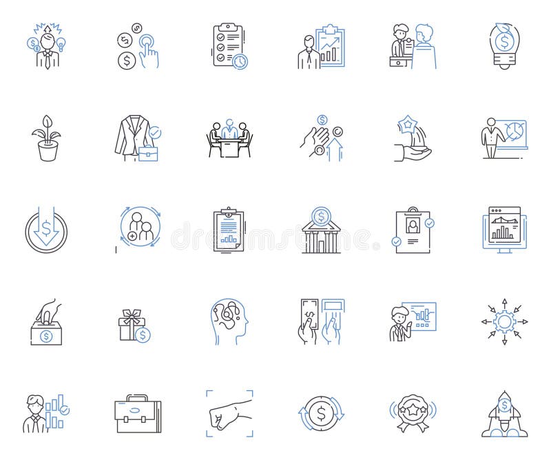 Computational Science Line Icons Collection Algorithms Simulations Modeling Data Analysis
