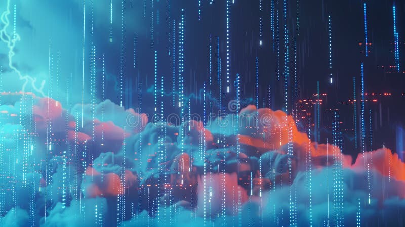 Computational Weather Analysis - Diagrams Overlaid Stock Illustration ...
