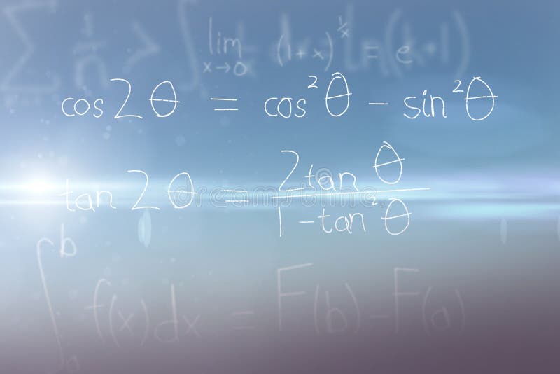 Composite Image of Computations Against Black Background Stock ...