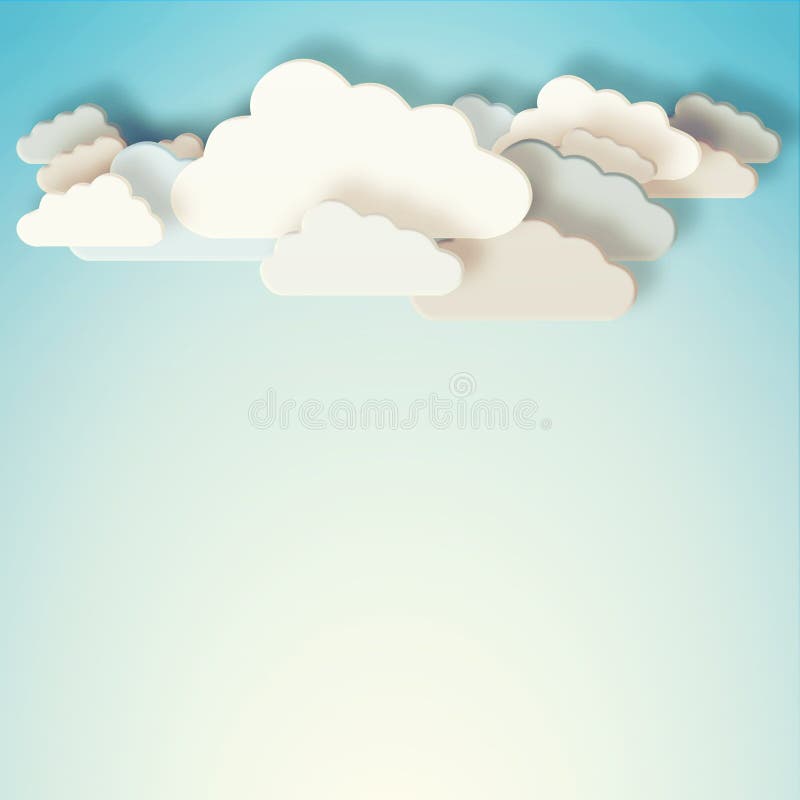 Compute Amongst the Clouds. Conceptual Image Representing Modern Cloud ...