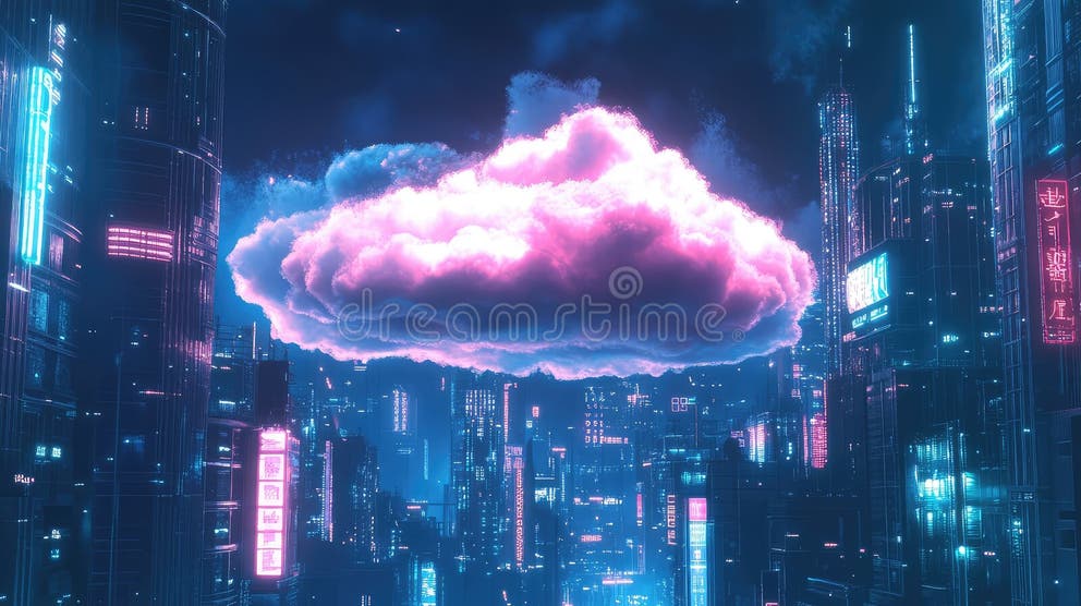 Compute Oscillating Cloud Computing Stock Illustration - Illustration ...