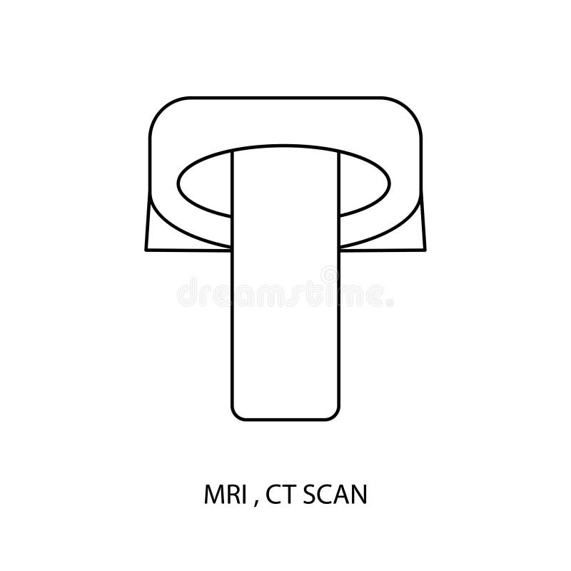Computed Tomography Icon Line in Vector, Illustration Magnetic ... Computed Tomography Icon Line in Vector, Illustration Magnetic ...