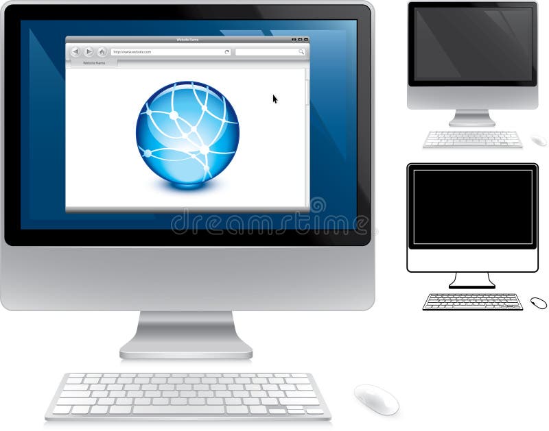 Computer stock vector. Illustration of icon, cyberspace - 11536072