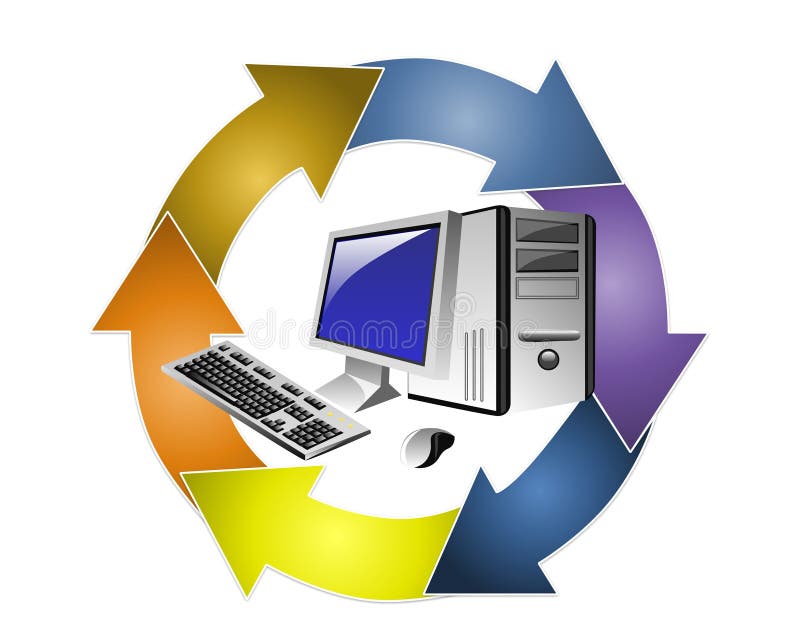 Computer Check Logo stock vector. Illustration of repair - 103124254