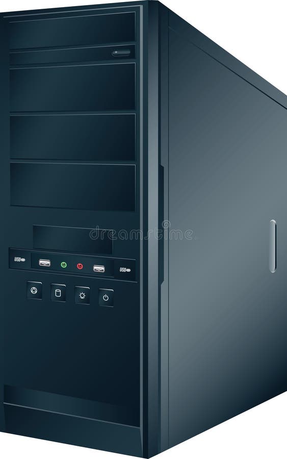 Computer Tower stock illustration. Illustration of electronic - 153798