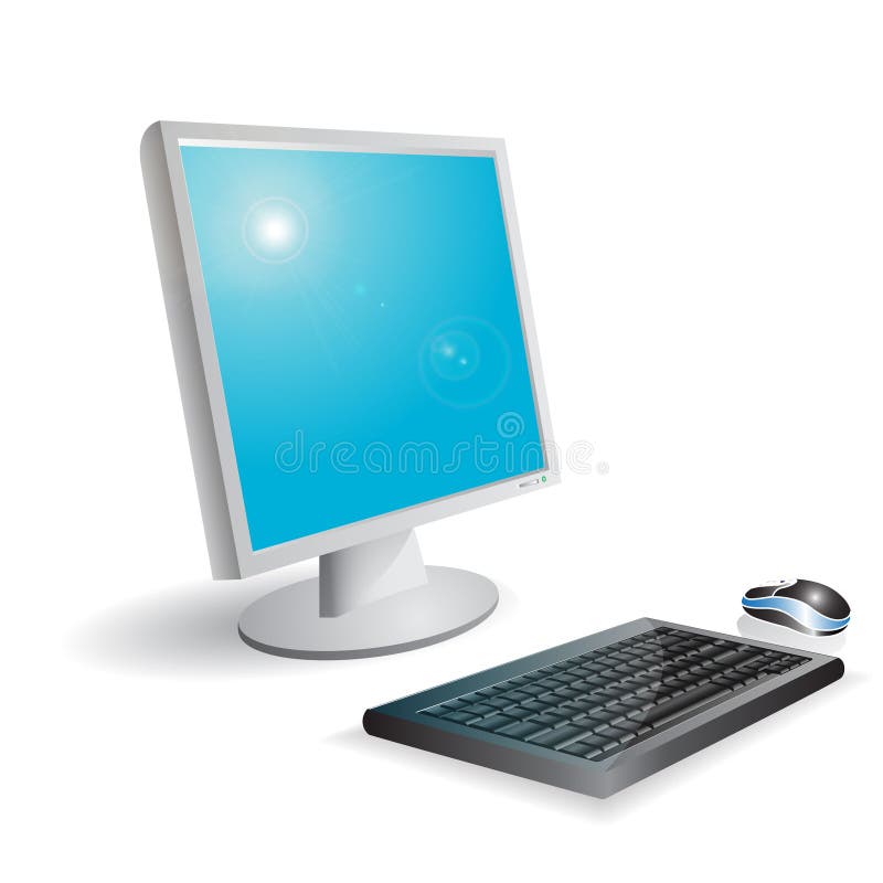Personal computer stock illustration. Illustration of metallic - 8191012