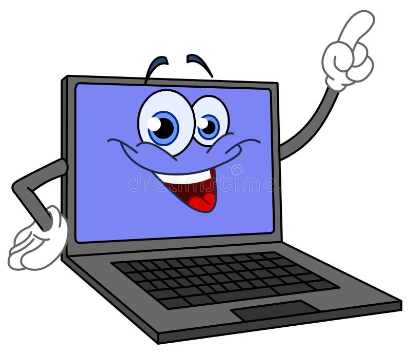 Happy computer stock vector. Illustration of happiness - 6687344