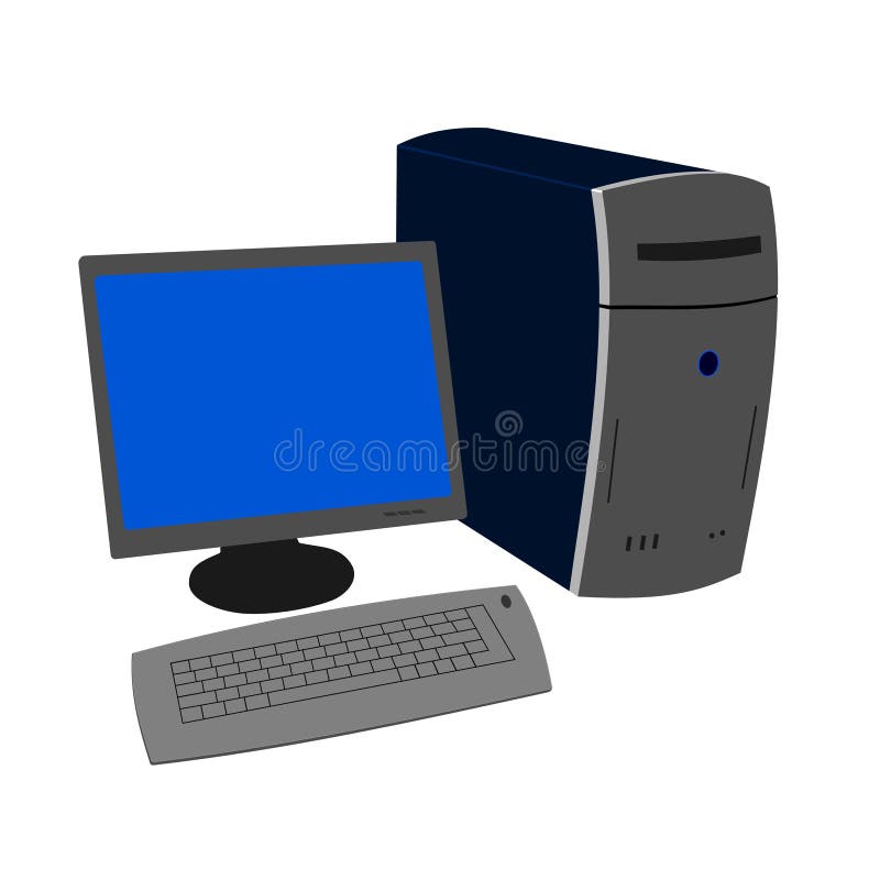 Computer stock illustration. Illustration of tower, technology - 17810209