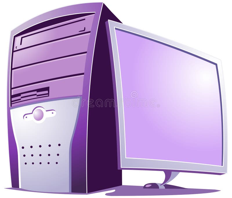Tower Model Computer or Server Stock Illustration - Illustration of ...