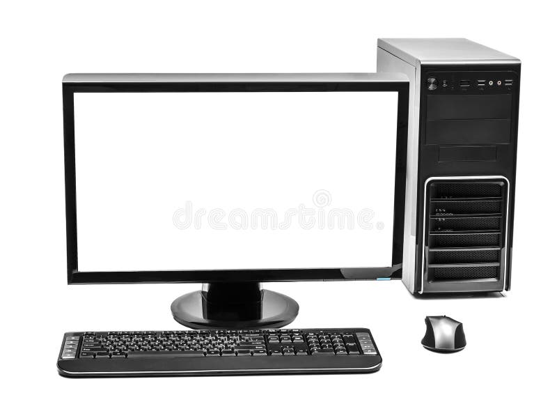 Desktop computer moderno fotografia stock. Immagine di calcolatore ...